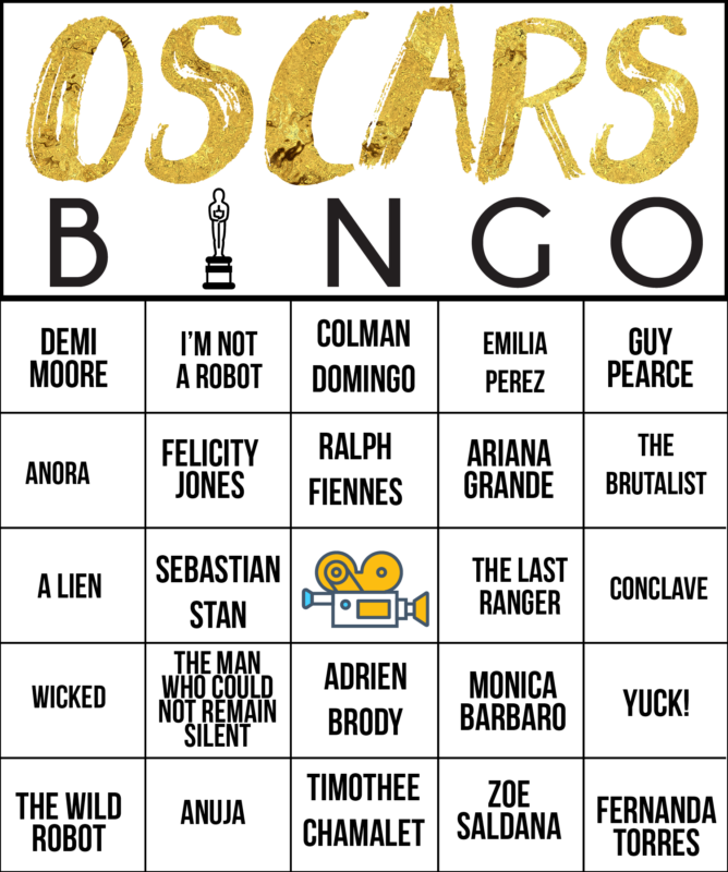 Free Printable 2025 Oscars Bingo Cards - Play Party Plan