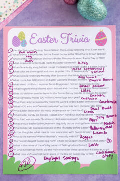 Printable Easter Trivia Questions and Answers