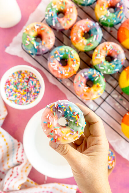 Rainbow Donuts (Easy Colorful Donuts) - Play Party Plan