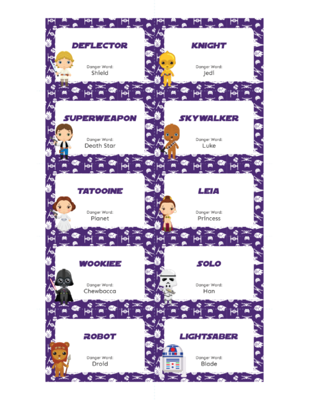 Star Wars Danger Word Game {Free Printable!} - Play Party Plan