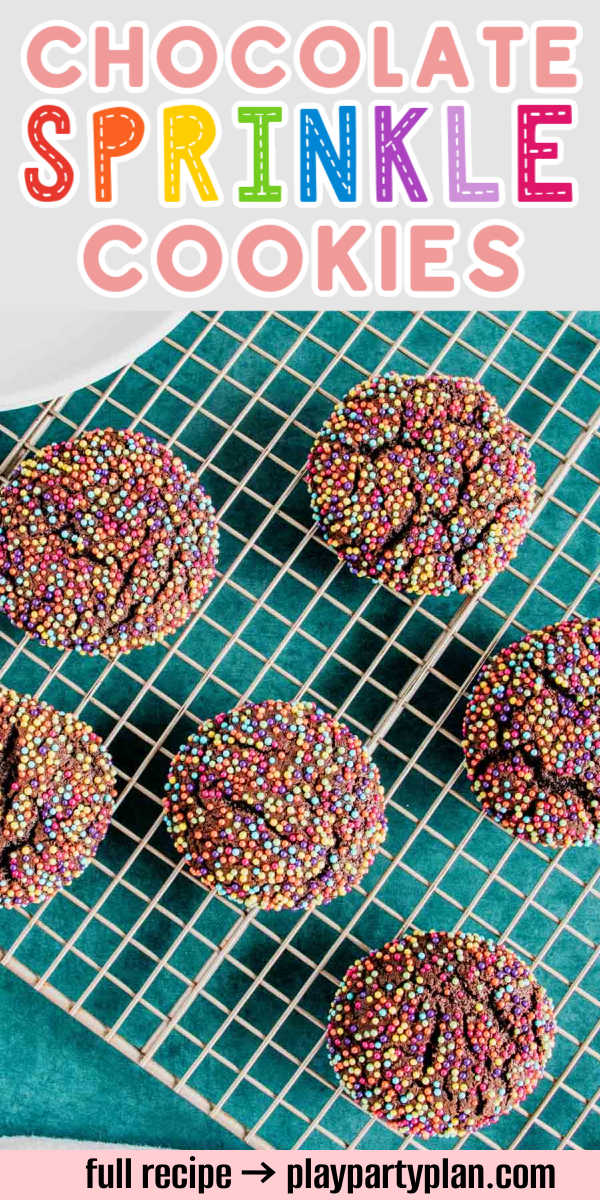 Chocolate Sprinkle Cookies (No Chill Recipe) - Play Party Plan