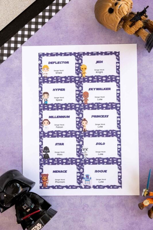 Star Wars Danger Word Game {Free Printable!} - Play Party Plan