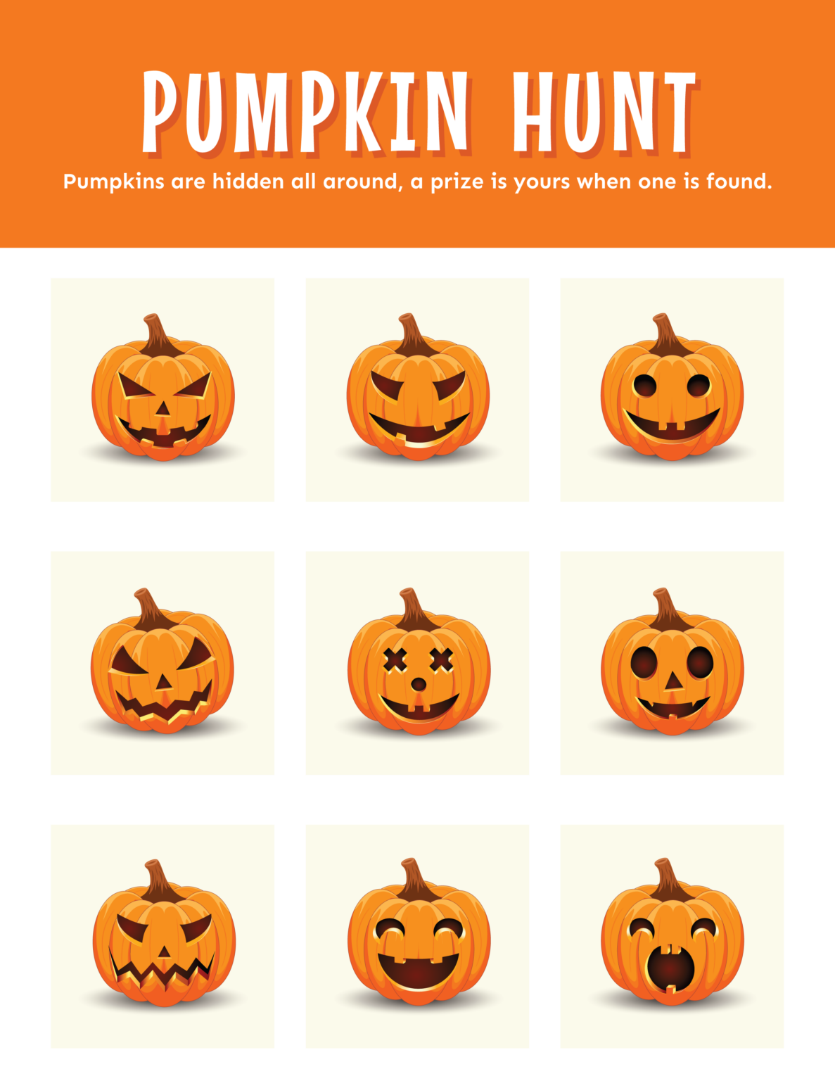Pumpkin Hunt Party Games - Play Party Plan