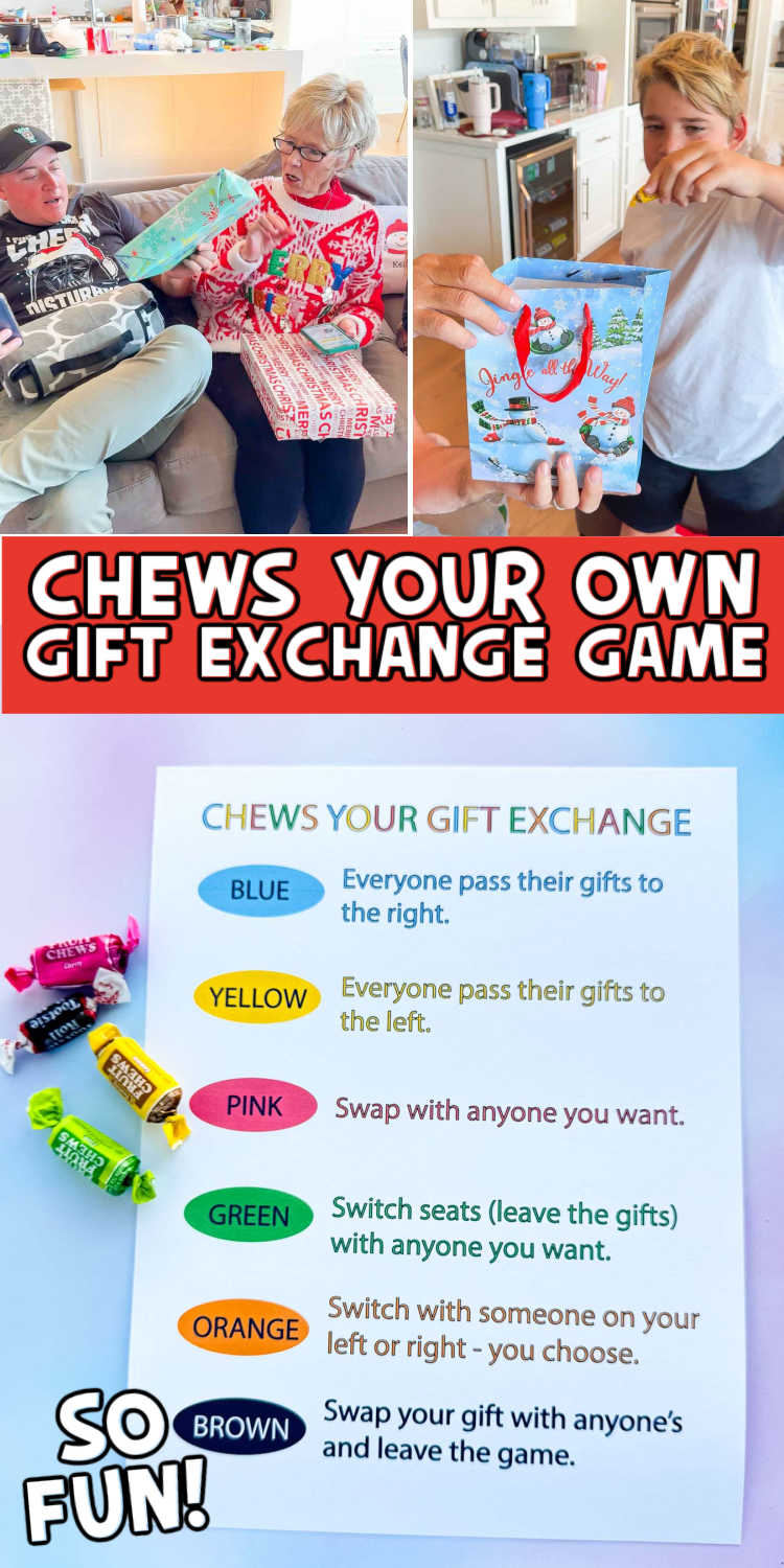 Chews Your Gift Exchange Game - Play Party Plan