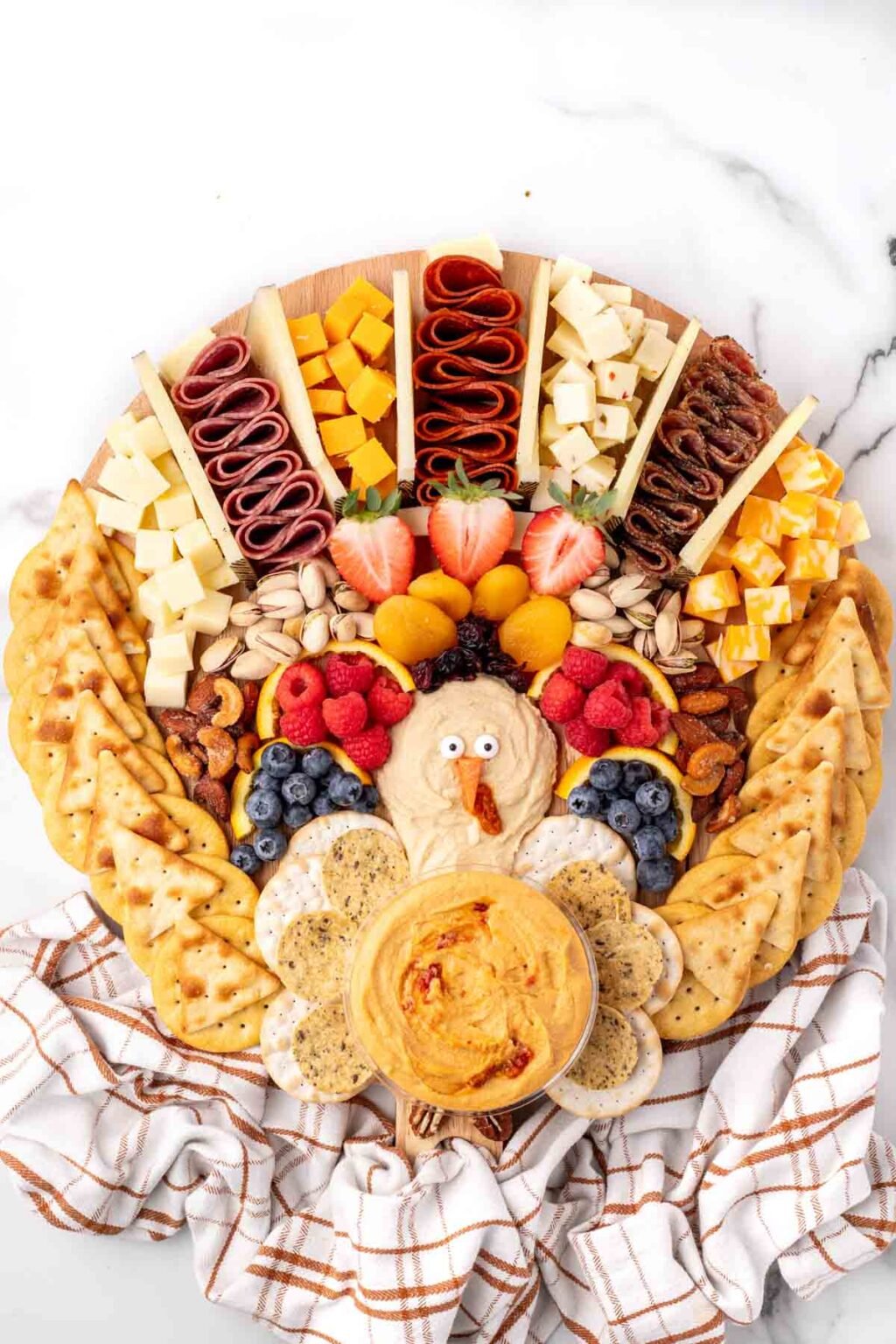 Easy Thanksgiving Turkey Charcuterie Board - Play Party Plan
