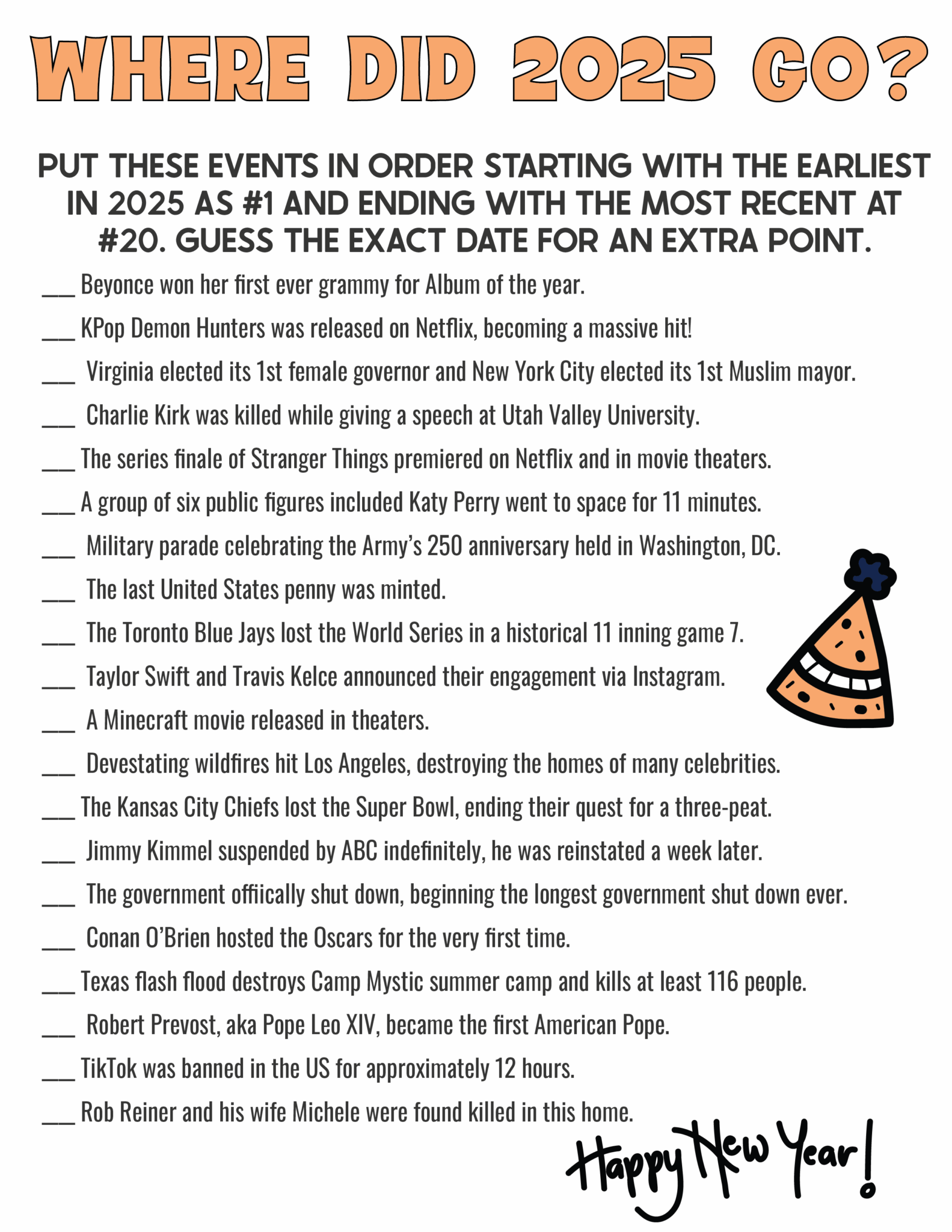 Free Printable 2025 New Year's Eve Trivia Games - Play Party Plan