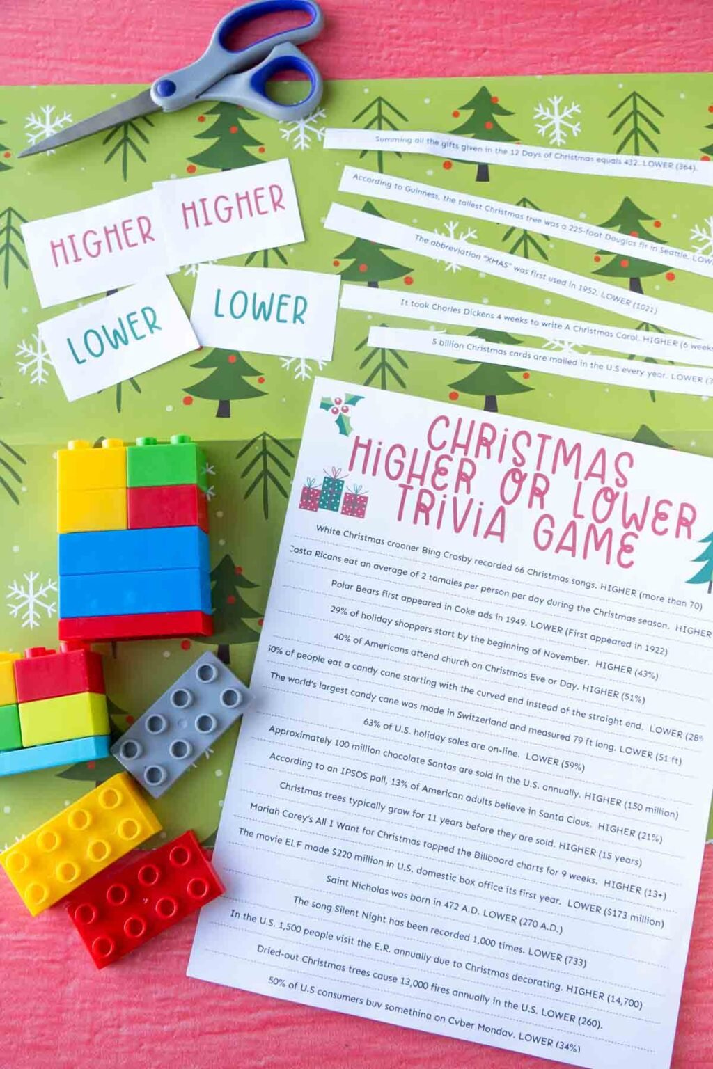 Christmas Higher Lower Trivia Game - Play Party Plan