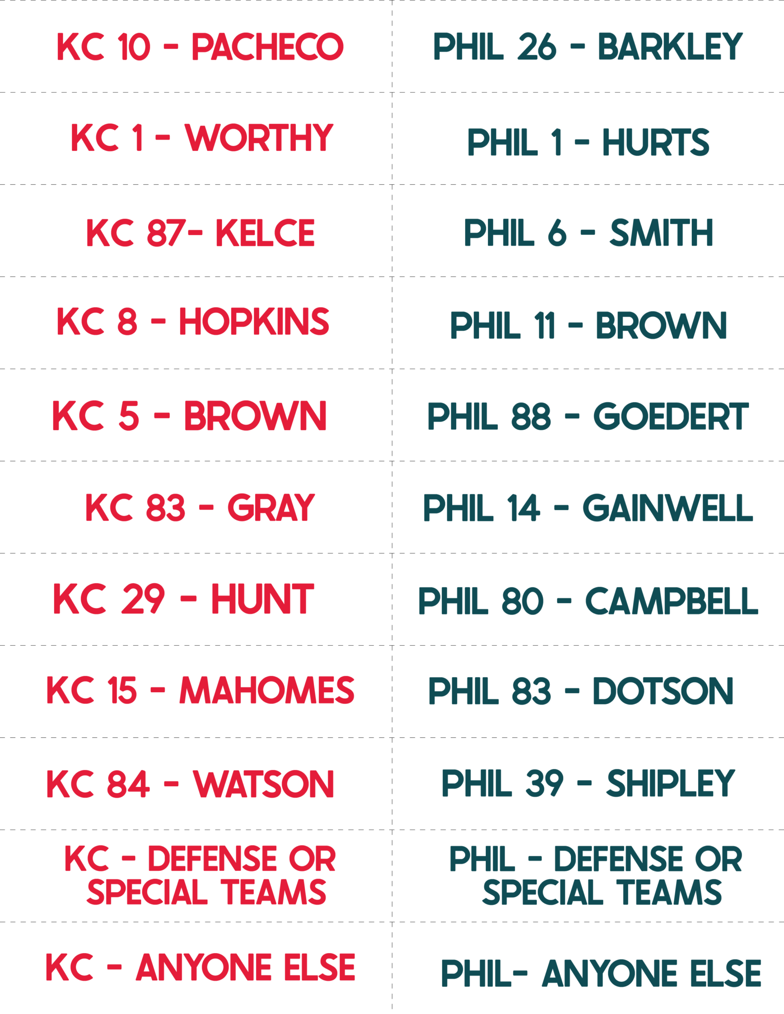 Super Scorers Printable Super Bowl Game - Play Party Plan