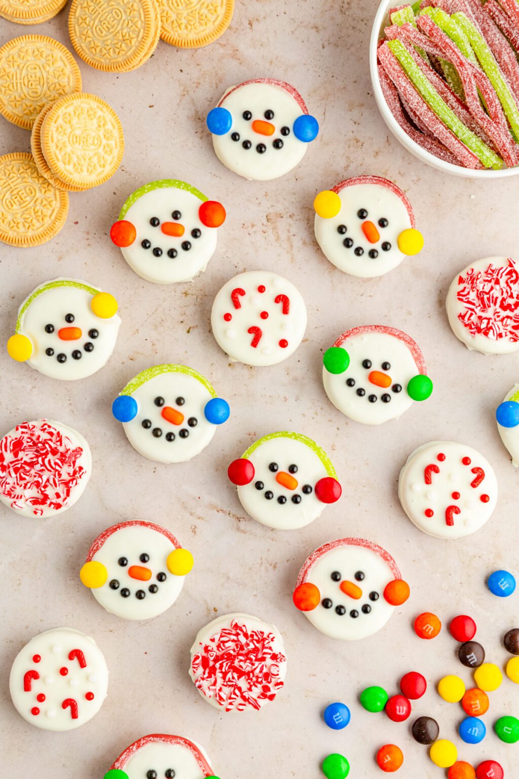 No Bake Oreo Snowman Cookies