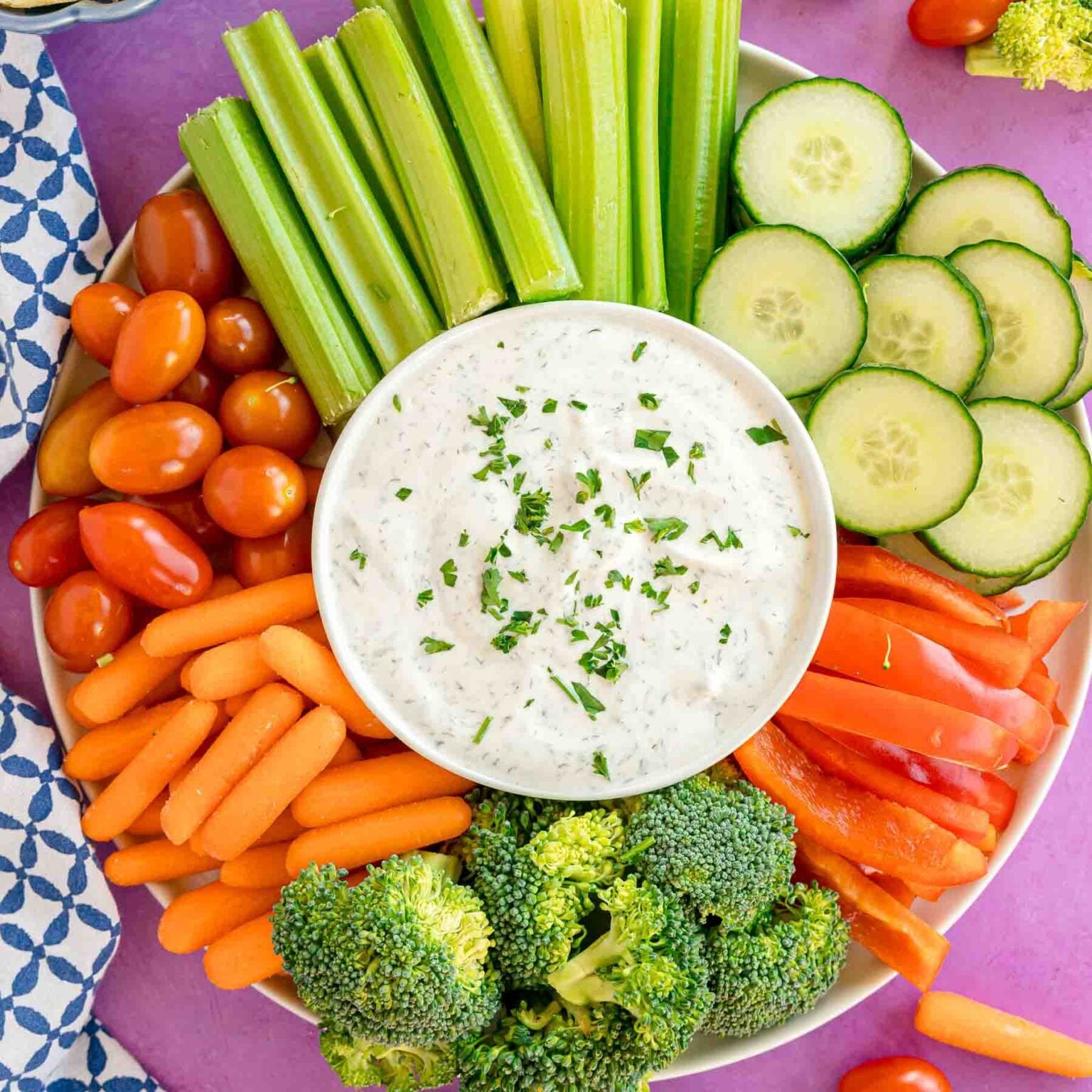 Yogurt Veggie Dip for a Veggie Tray - Play Party Plan