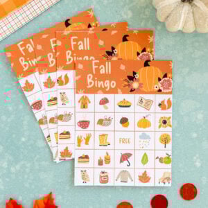 Free Fall Bingo Game (20 Printable Cards)